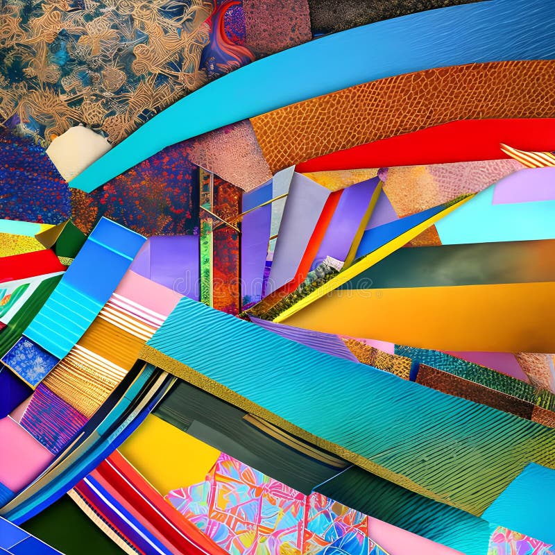 1848 Abstract Digital Collage: a Creative and Eclectic Background ...