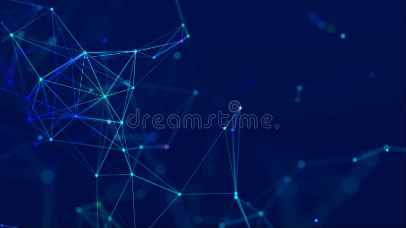 Abstract Digital Communication Points. Technological Background ...