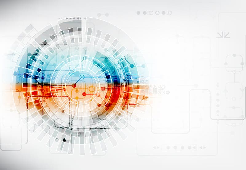 Abstract Red Digital Communication Technology Background. Vector Stock ...