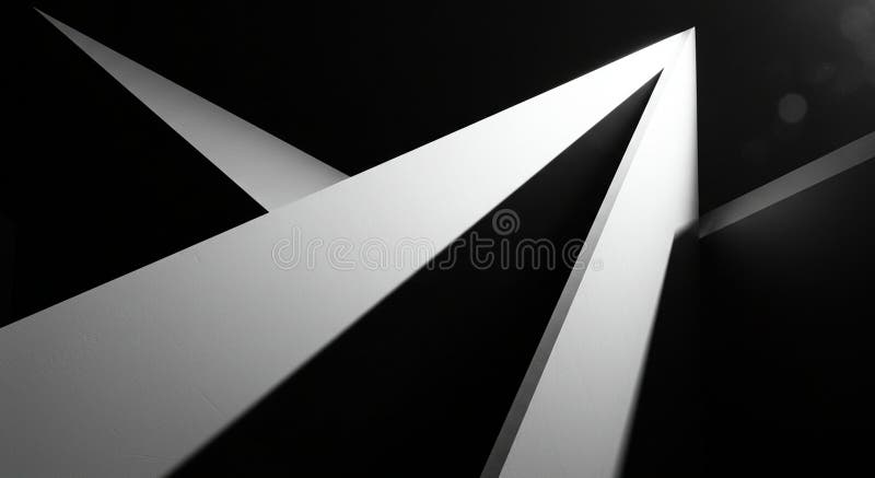 Abstract Digital Composition Featuring Sharp, Elongated Triangular ...