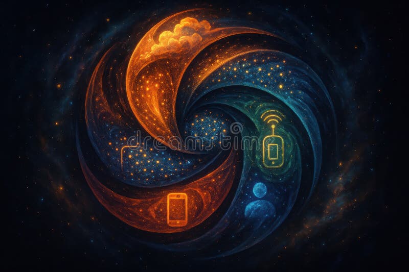 Cloud Composition Ai Data Visualization Digital Elements Stock Photos ...