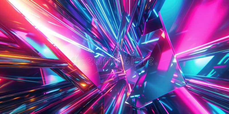 Abstract of Digital Connected Shape and Particle with Tech Cyber Style ...