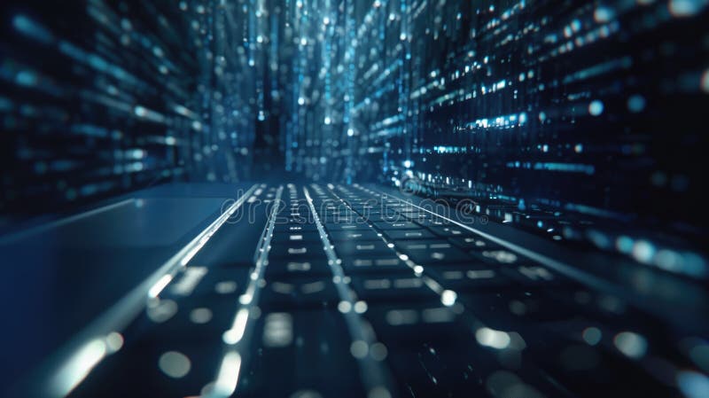 Abstract of Digital Connected Shape and Particle with Tech Cyber Style ...