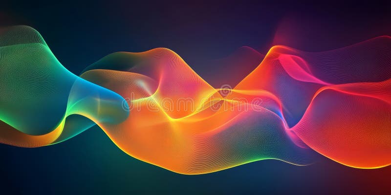 Abstract Digital Connection Design with Vibrant Colors and Flowing ...