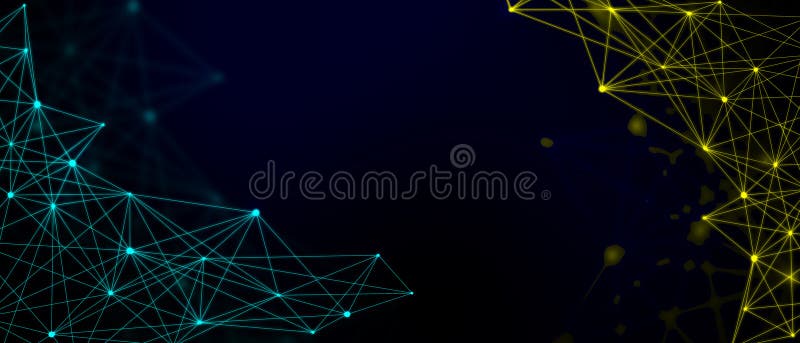 Abstract Digital Connection Dots and Lines Stock Image - Image of light ...