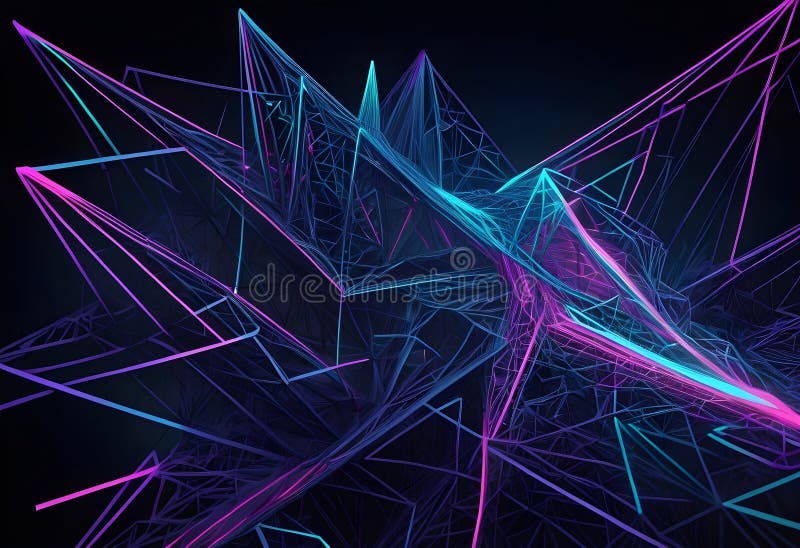 Abstract Digital Connection Dots and Lines. Stock Illustration ...