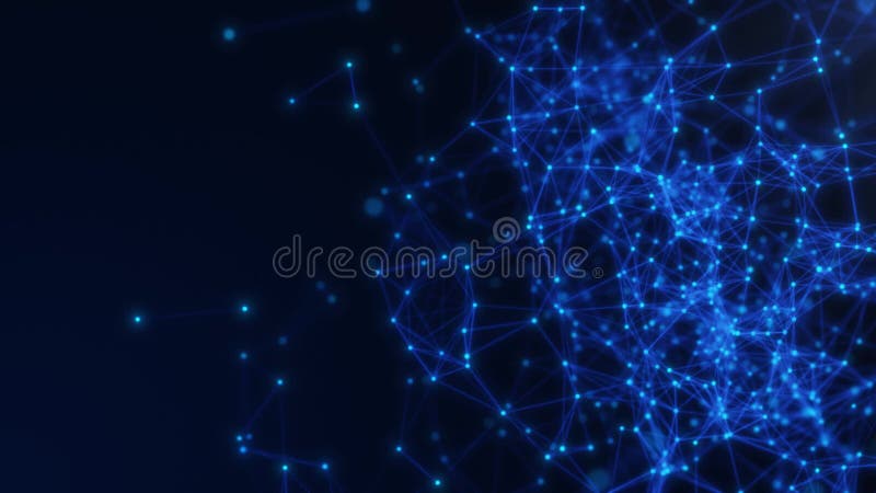 Abstract Digital Connection Dots And Lines Technology Background Network Connection Structure