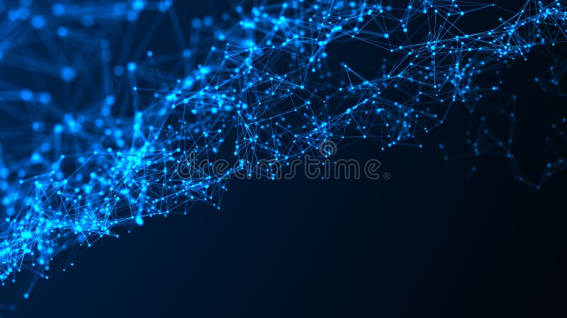 Abstract Digital Connection Dots And Lines Technology Background Network Connection Structure