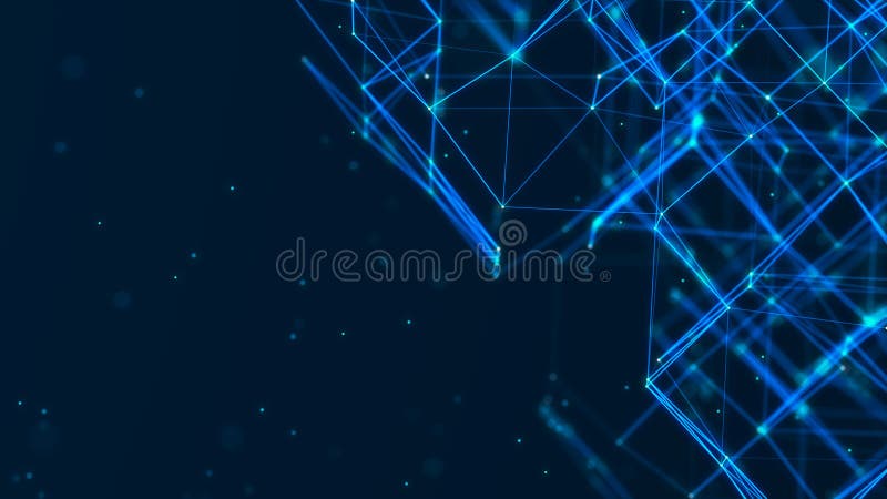 Abstract Digital Connection Dots Technology Background Network Connection Structure Plexus