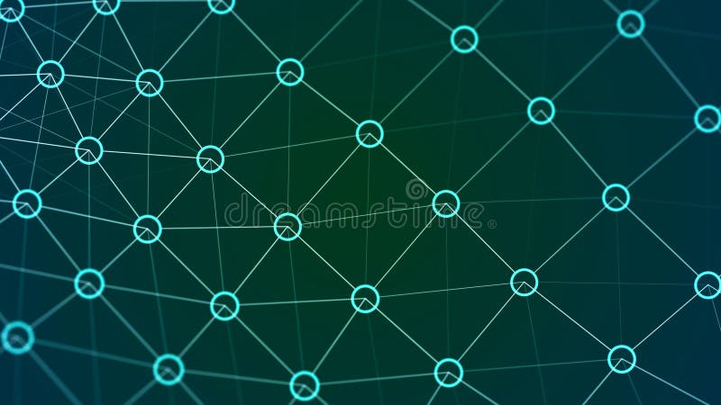 Abstract Digital Connection Dots Technology Background Network Connection Structure 3d