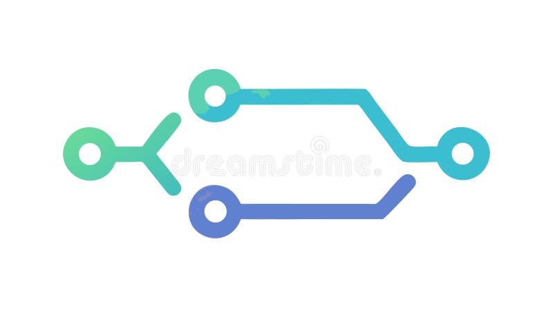 Abstract Digital Connection Icon, Network Link, Technology Flow, Vector Design Generative AI ...