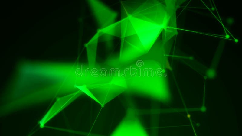 Abstract Digital Connection Moving Dots And Lines Motion Technology Background Network