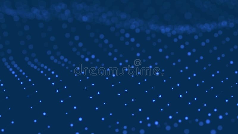 Abstract Digital Connection Moving Dots and Lines. Technology ...