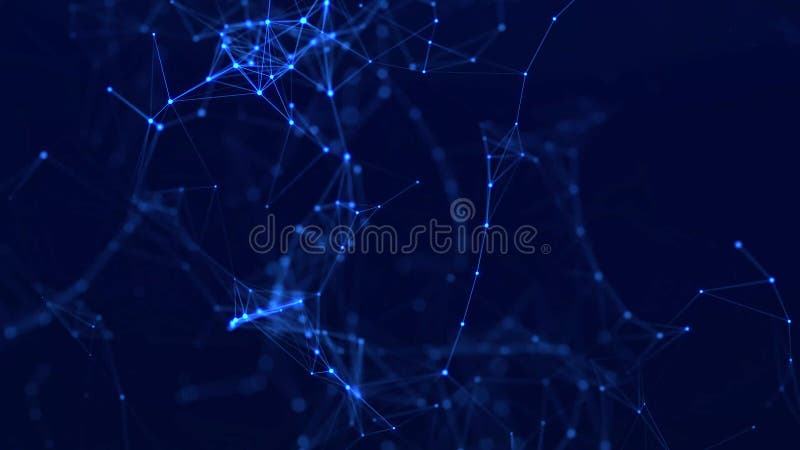Abstract Digital Connection Moving Dots and Lines. Technology ...