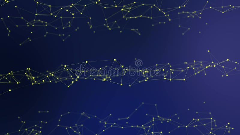 Abstract Digital Connection Moving Dots And Lines Technology Background Stock Footage Video