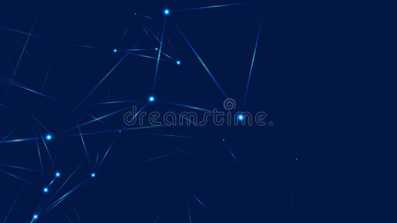 Abstract Digital Connection Moving Dots And Lines Technology Background Network Connection