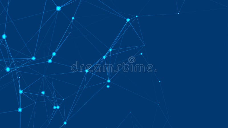 Abstract Digital Connection Moving Dots and Lines. Technology ...