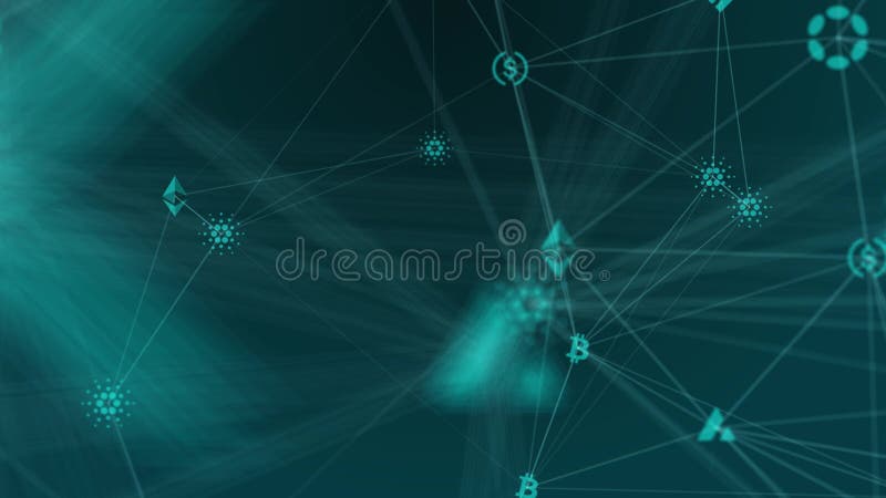 Abstract Digital Connection Moving Dots And Lines Technology Background Network Connection