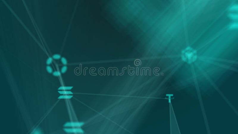 Abstract Digital Connection Moving Dots And Lines Technology Background Network Connection