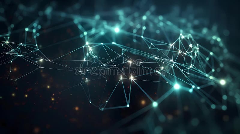 Abstract Digital Connections with Data and Blockchain Technology Stock ...