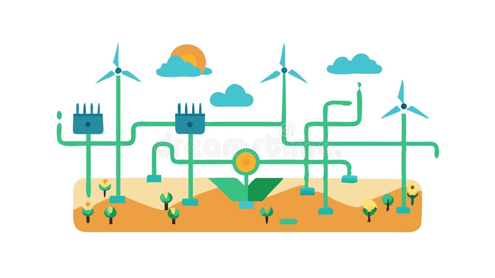 Abstract Digital Connections Data Flow Icon, Vector Design Generative ...
