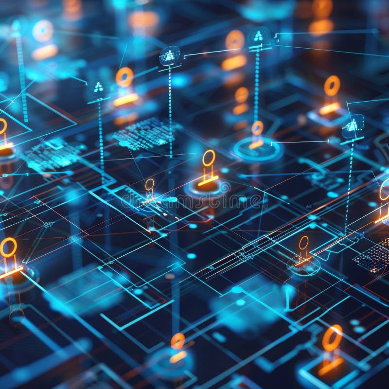 Abstract Digital Connectivity Concept Stock Photo - Image of concept ...