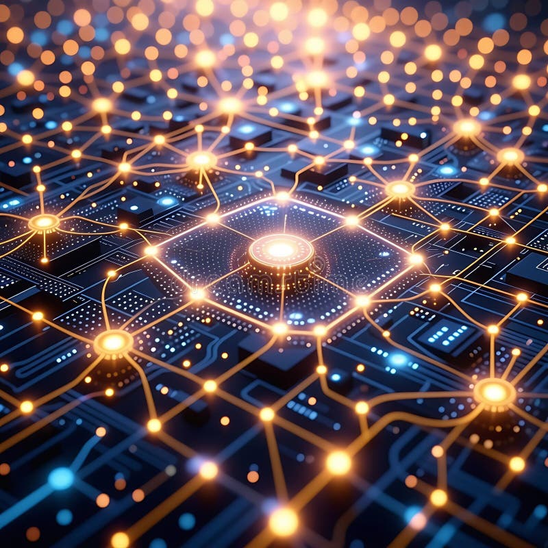 Glowing Data Streams and Circuits Illustrate the Unseen World of AI and ...