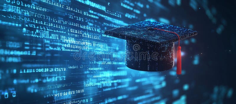 An Abstract Digital Creation Showing an Open Graduation Cap Crafted ...