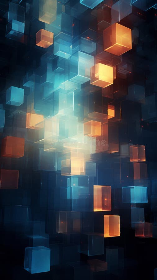 Abstract Digital Cyber Background, Big Data Code Matrix Futuristic ...