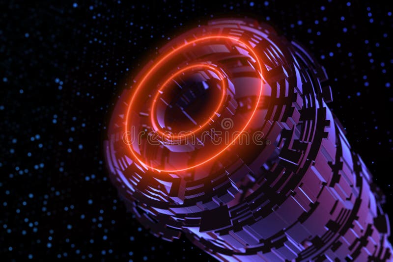 Abstract Cyber Shaft Texture Stock Illustration - Illustration of ...