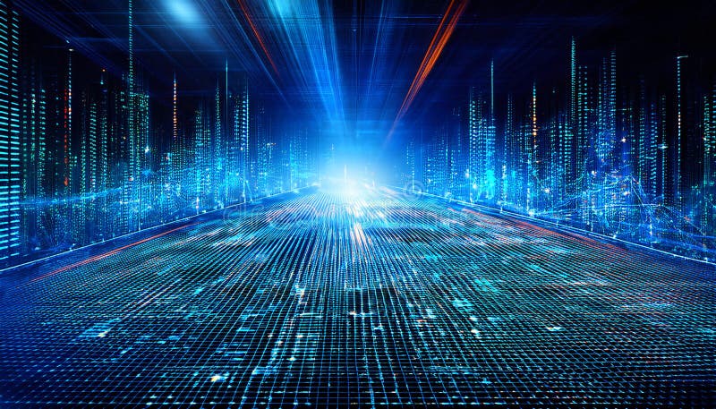 Abstract Digital Data Background. Art Can Be Used in the Description of ...