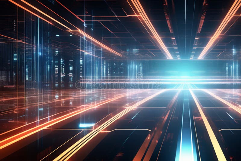 Abstract Digital Data Background. Internet Speed. Communication Network ...