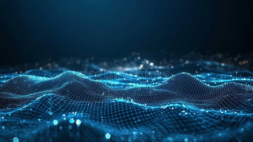 An Abstract Digital Data Background in 4K, with a Plexus Technology Theme, Using Low Polygons ...