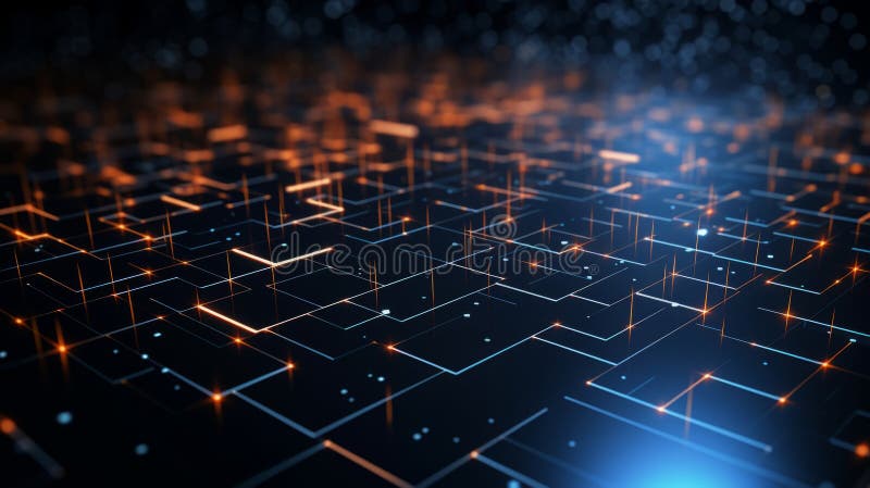 Abstract Digital Data Background for Network Abilities and Technological Processes AI Generated ...