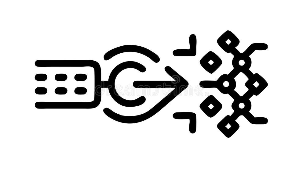 Abstract Digital Data Flow and Network Connection Icon Vector Design Generative AI Stock Vector ...