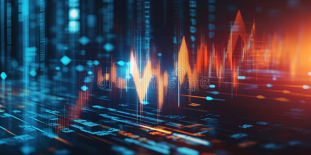 Abstract Digital Data Lines Stock Illustration - Illustration of ...