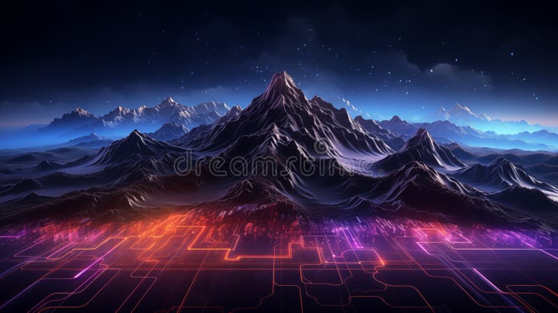 Abstract Digital Data PC Computer Mountain Gaming Wallpaper Background ...
