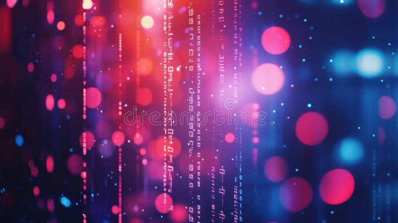 Abstract Digital Data Stream. AI Generated Stock Illustration ...