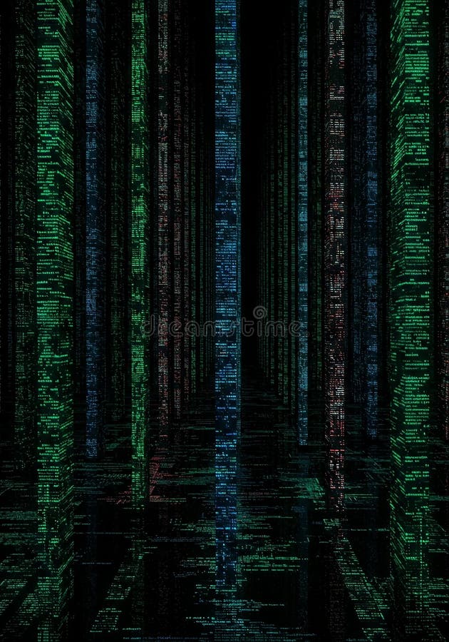 Green Digital Falling Lines Stock Illustrations – 768 Green Digital Falling Lines Stock ...