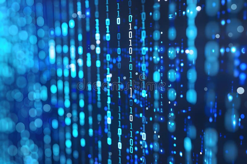 Abstract Digital Data Stream Background Stock Illustration - Illustration of digitalization ...