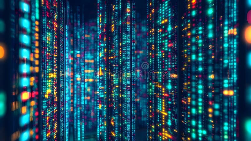 Abstract Digital Data Stream Code Flow Cyber Royalty Free Image Stock ...