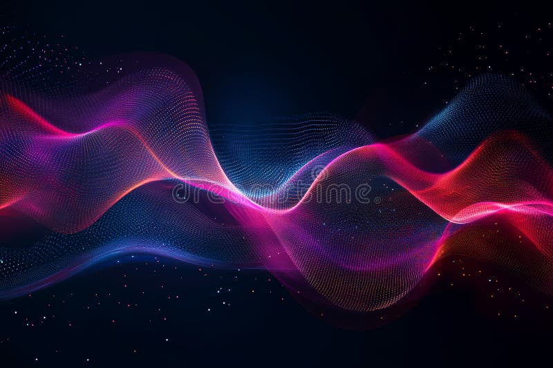 Abstract Digital Data Stream with Colorful Repeating Patterns and Modern Technology Visual ...