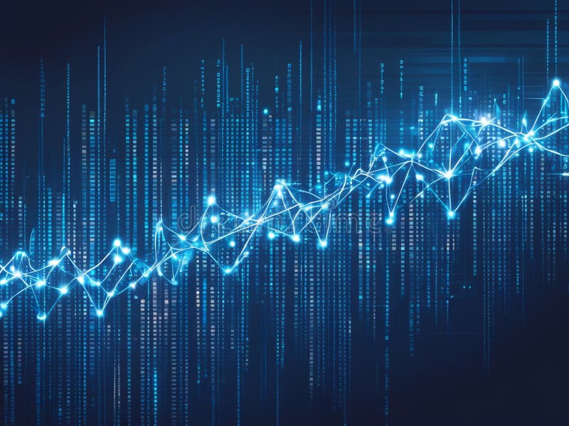 Abstract Digital Data Stream Network Growth Stock Illustration ...