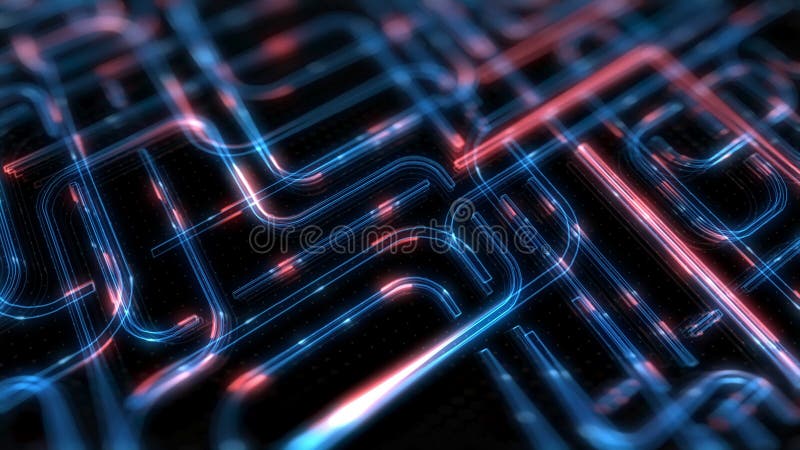 Abstract Digital Data Transfer with Colorful Vertical Lines on Black ...