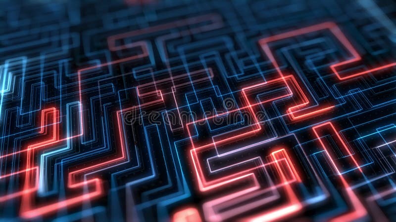 Abstract Digital Data Transfer with Colorful Vertical Lines on Black ...