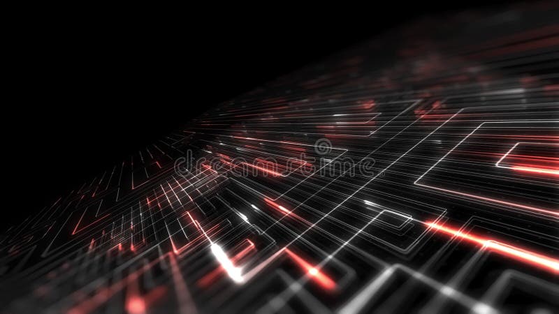 Abstract Digital Data Transfer with Colorful Vertical Lines on Black ...