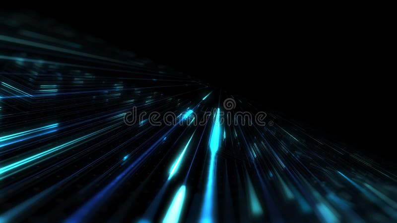 Abstract Digital Data Transfer with Colorful Vertical Lines on Black ...