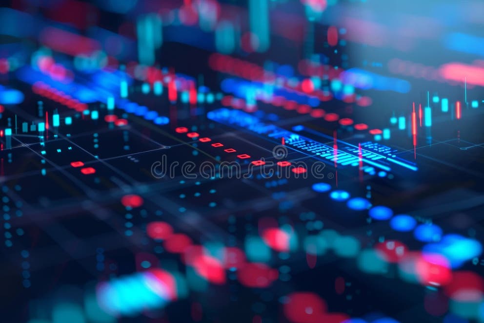 Abstract Digital Data Visualization Stock Illustration - Illustration ...