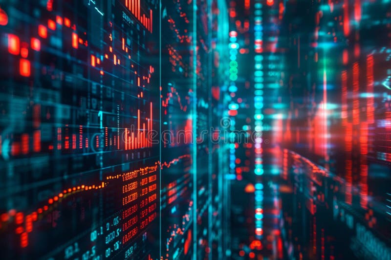 Abstract Digital Data Visualization Stock Illustration Illustration Of Electronic Coding