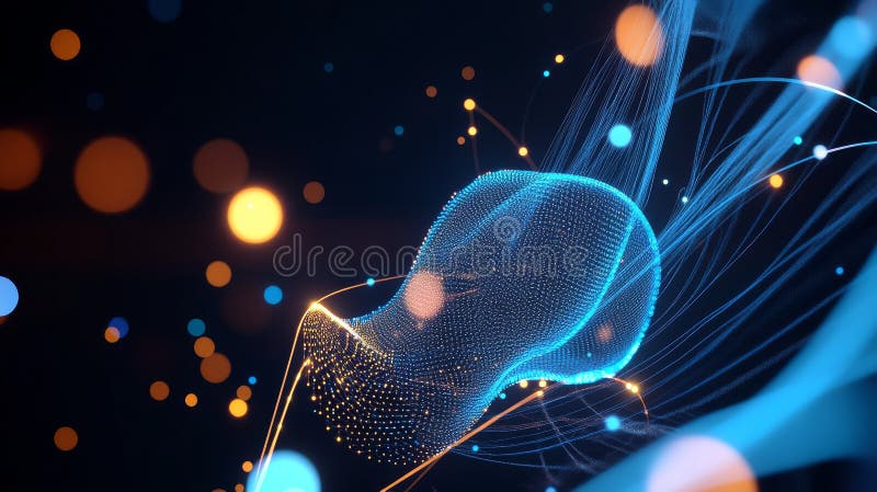 Abstract Digital Data Visualization with Bright Colors Representing ...